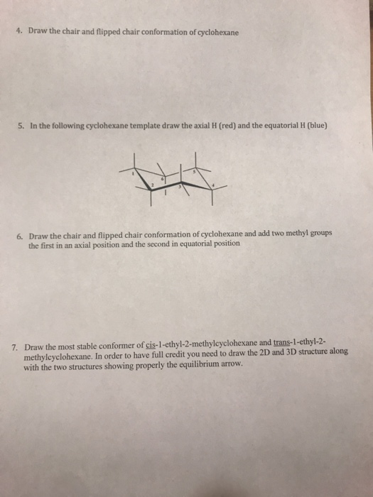 Solved 4. Draw the chair and flipped chair conformation of | Chegg.com