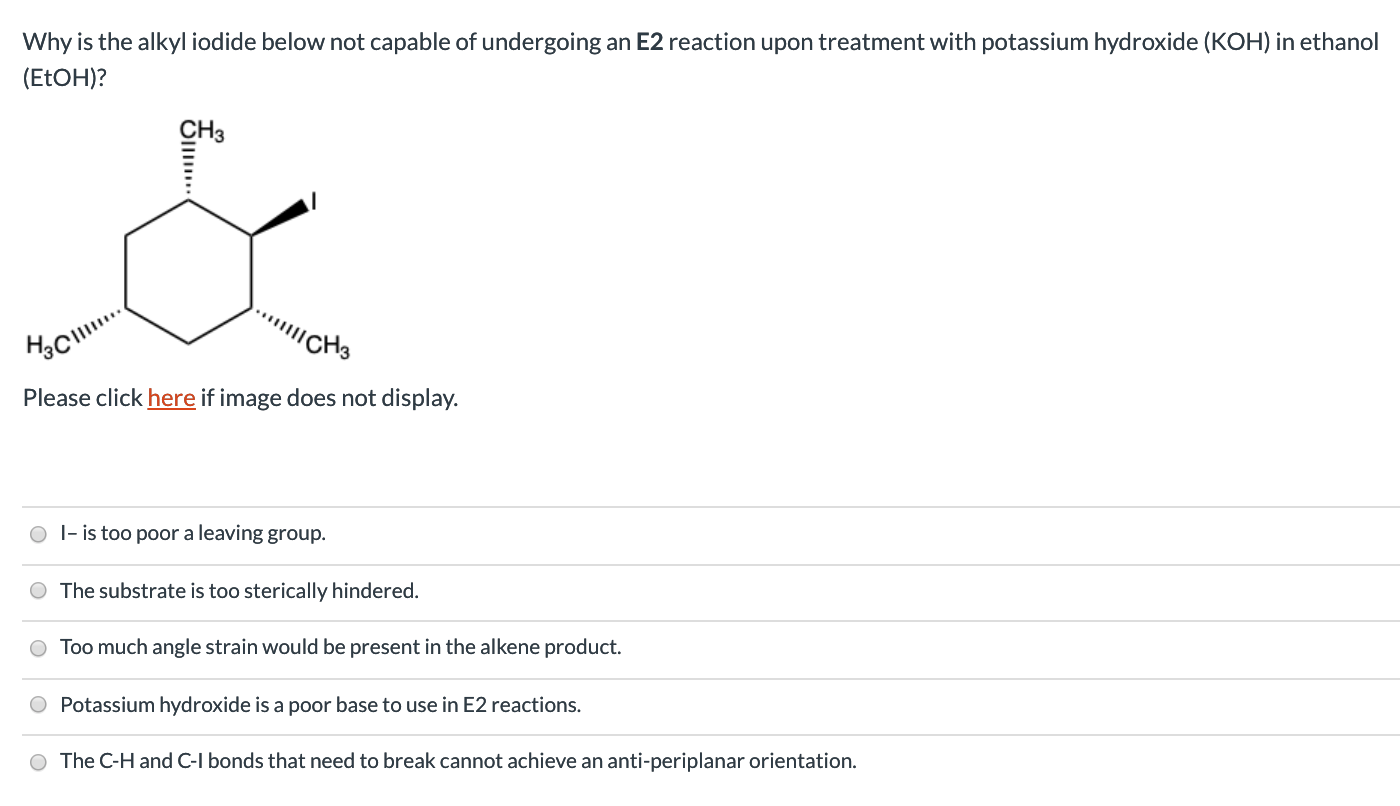 Solved Why is the alkyl iodide below not capable of | Chegg.com