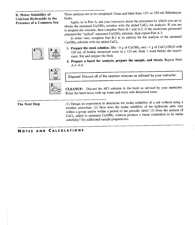 Solved 5. Experimental Procedure, Part 1.6 versus Part B.2. | Chegg.com