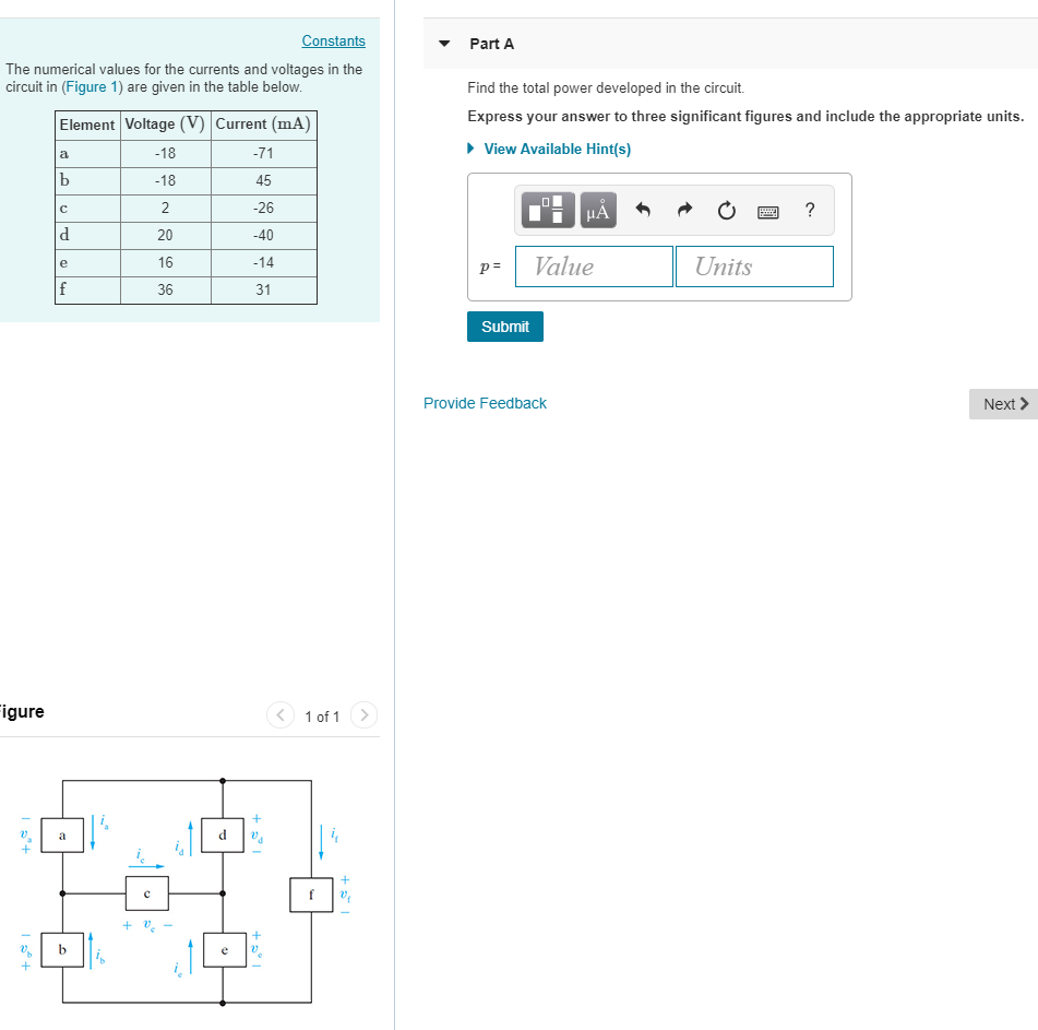 Solved Part A The numerical values for the currents and | Chegg.com