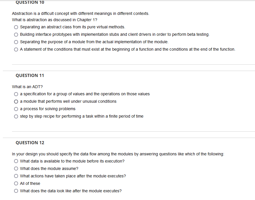 Solved QUESTION 7 What is information hiding? Hiding details | Chegg.com
