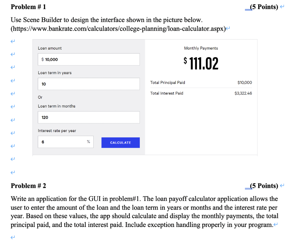 Solved Problem #1 (5 Points) Use Scene Builder to design the | Chegg.com