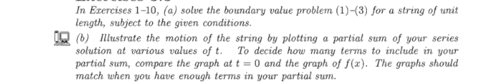 Solved In Exercises 1−10,(a) solve the boundary value | Chegg.com