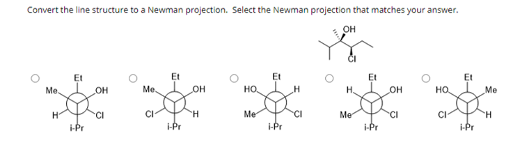 How To Convert From Line Diagram To Newman Projection Solved