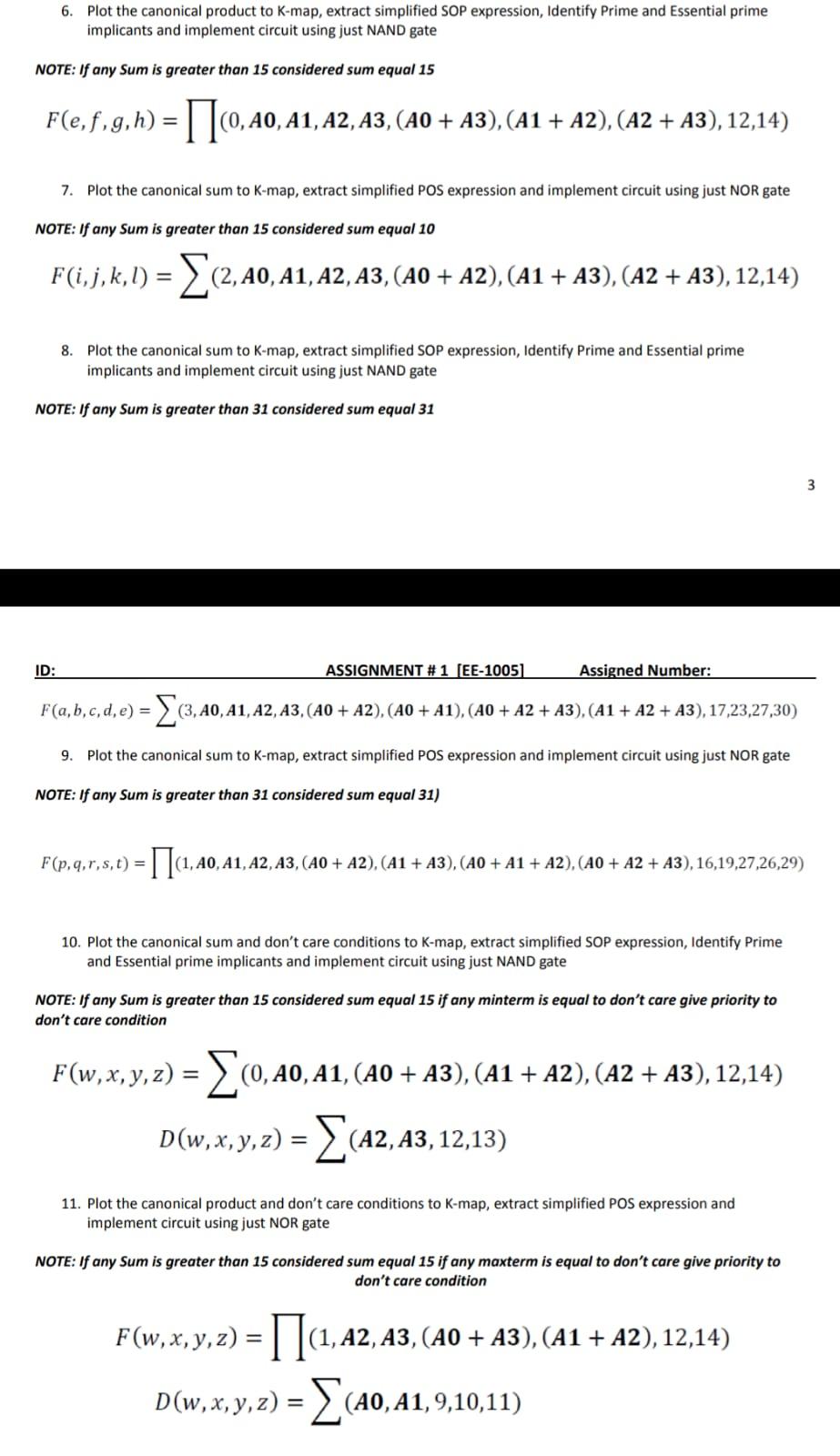 Solved * NOTE: Use Assianed number \& Your Name * (Same as | Chegg.com