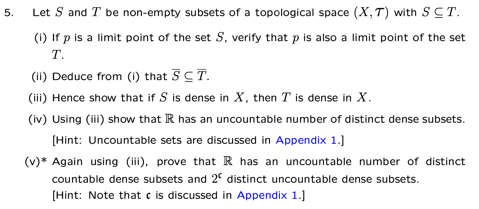Solved Let S and T be non-empty subsets of a topological | Chegg.com