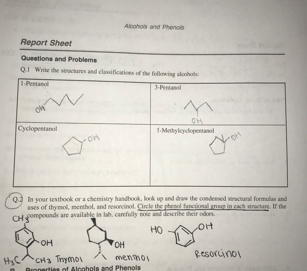Phenol Condensed Structural Formula