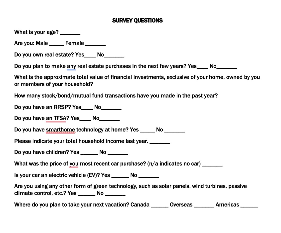 SURVEY QUESTIONS What is your age? Are you: Male | Chegg.com