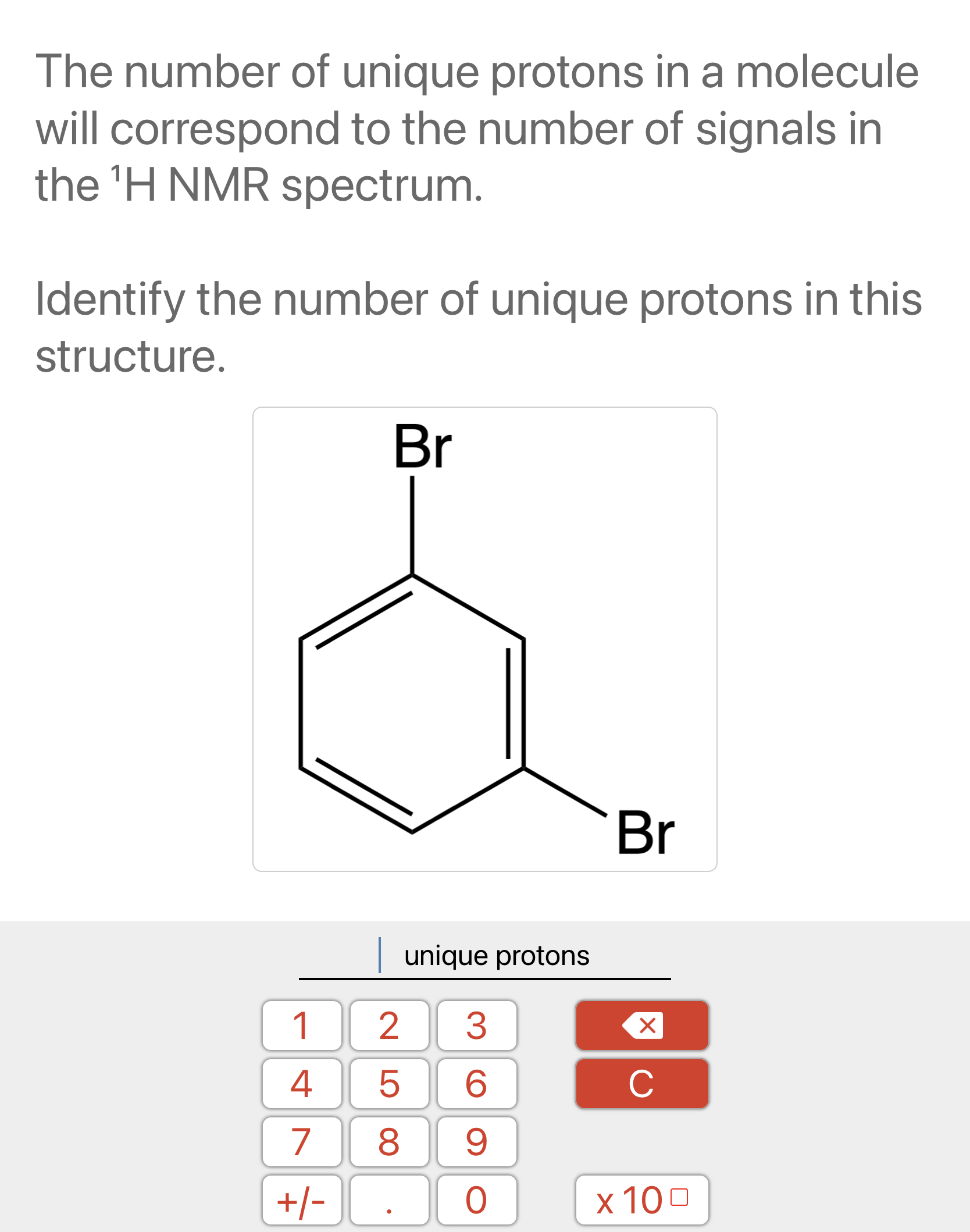 Solved identify the number of unique protons in this | Chegg.com