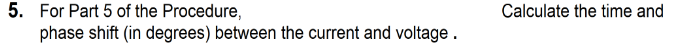 Solved 5. For Part 5 of the Procedure, Calculate the time | Chegg.com