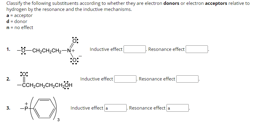 Solved Classify the following substituents according to | Chegg.com