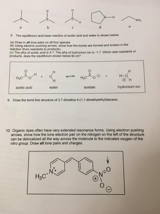 Solved The equilibrium acid-base reaction of acetic acid | Chegg.com