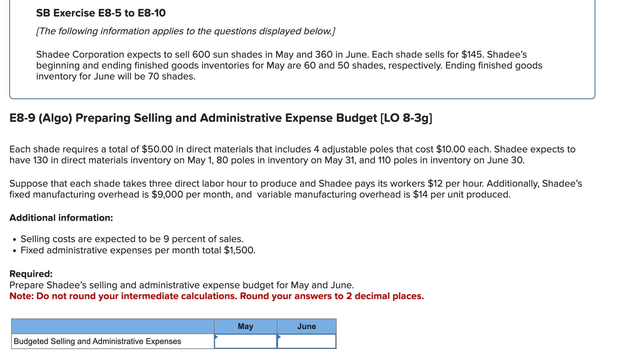 Solved SB Exercise E8-5 to E8-10 [The following information | Chegg.com