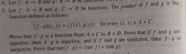 Solved 4. Let f: A → B and g: A → B be fulictions. r. 5、 Let | Chegg.com