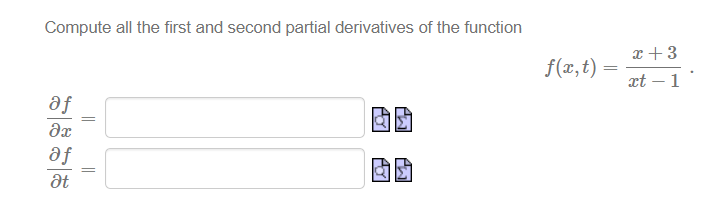 Solved Compute all the first and second partial derivatives | Chegg.com