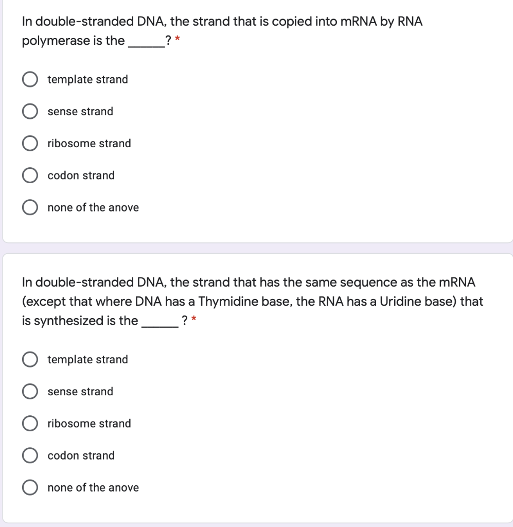 Solved In double-stranded DNA, the strand that is copied | Chegg.com