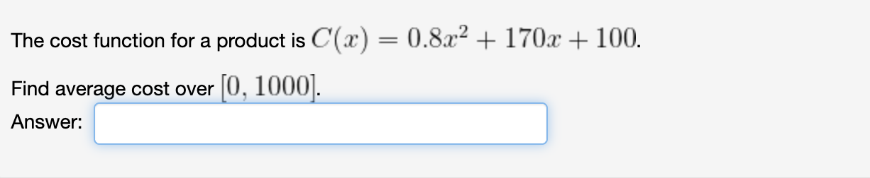 Solved The cost function for a product is | Chegg.com
