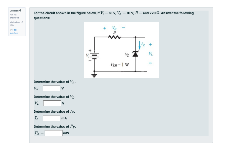 Solved For the circuit shown in ﻿the figure below, | Chegg.com