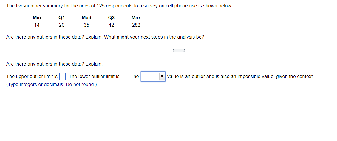 Solved Are there any outliers in these data? Explain. What | Chegg.com