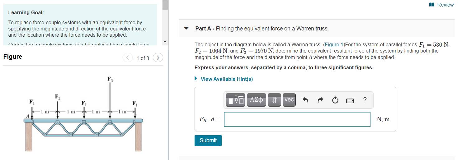 Solved Learning Goal: To replace force-couple systems with | Chegg.com