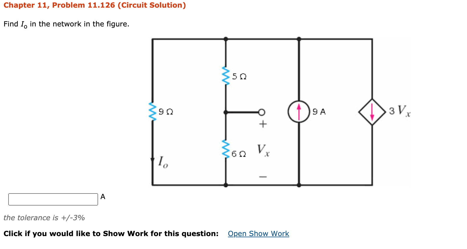 Solved Chapter 11 Problem 11126 Circuit Solution Find I 1908