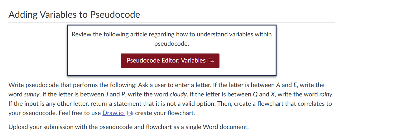 Solved Adding Variables To Pseudocode Review The Following