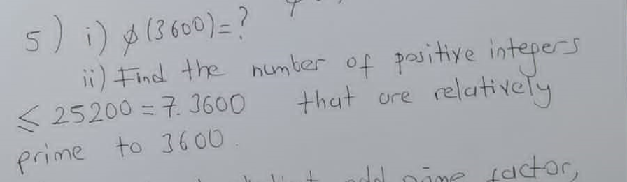 Solved 5) i) & (3600)