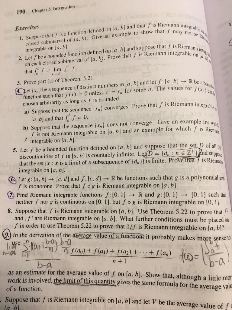 Solved 190 Chapter 5 Integration is Riemann integrable If | Chegg.com