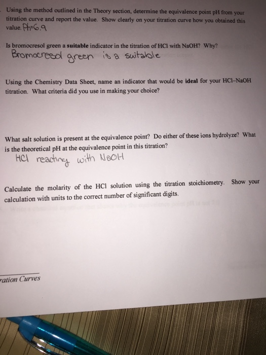 Solved Using the method outlined in the Theory section, | Chegg.com