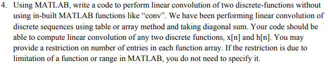 Solved Using MATLAB, write a code to perform linear | Chegg.com