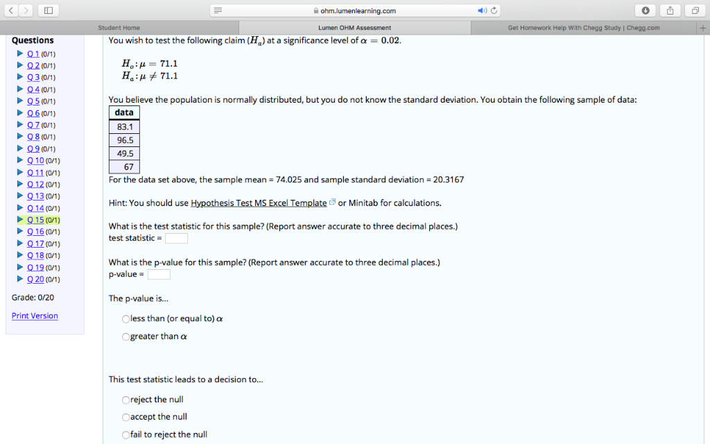 Solved ohm.lumenlearning.com Student Home Get Homework Help | Chegg.com