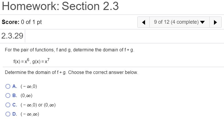 Solved Homework Section 2 3 Score 0 Of 1 Pt 2 3 29 9 Of 12