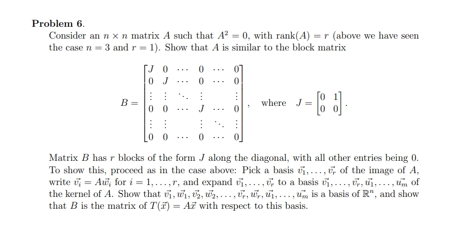 Problem 6consider An N×n ﻿matrix A Such That A20 