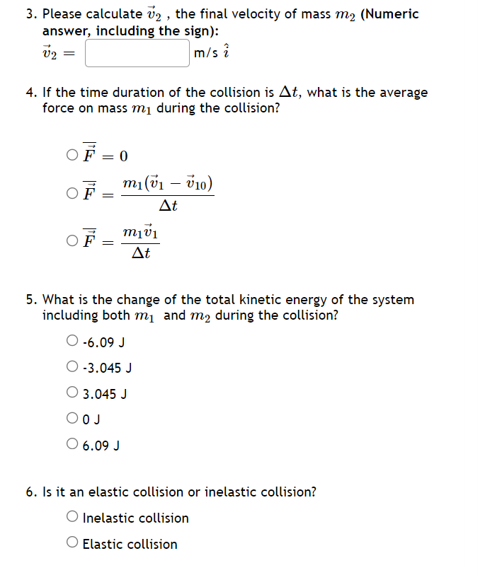 Solved A ball of mass m1=2.00 kg is traveling at v10=3.00 | Chegg.com