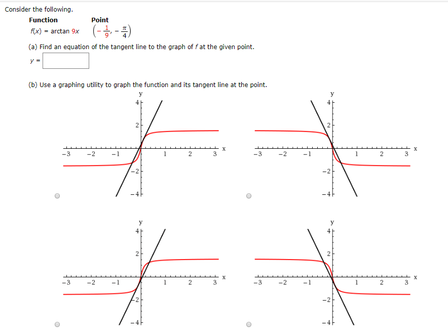 Solved Consider the following. Function Point Fx) = arctan | Chegg.com