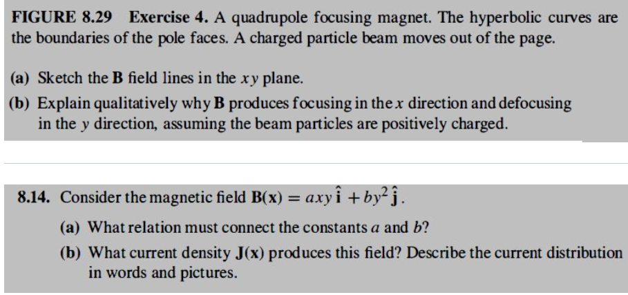 Solved 3.4. Quadrupole focusing. A magnetic quadrupole field | Chegg.com