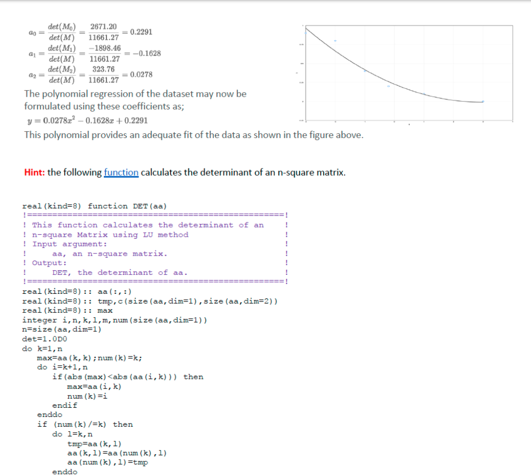 Solved Program Assignment03B fits a 3rd order polynomial to | Chegg.com