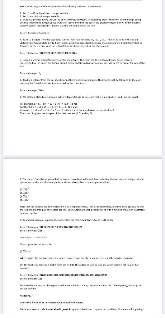 Solved Write a Ct+ program which implements the follawing | Chegg.com