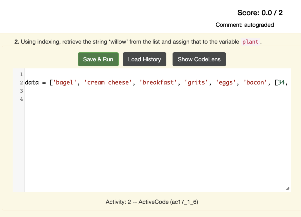 Solved Need Some Help With Python Code 1 Using Indexing 