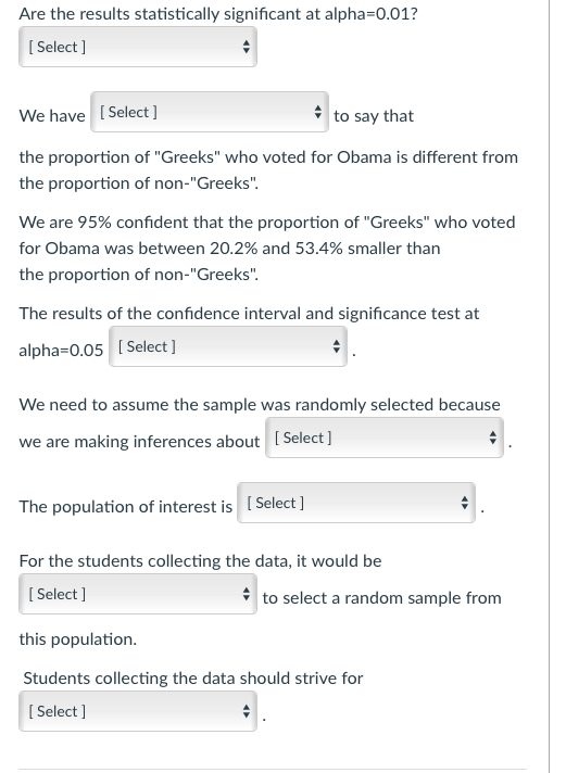 Solved The results below are based on data collected on | Chegg.com