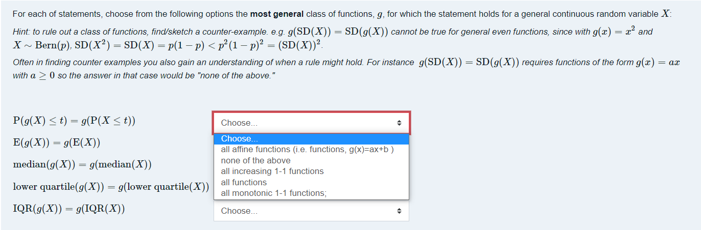 Solved For each of statements, choose from the following | Chegg.com