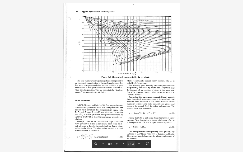 Solved 1. Calculate the reduced temperature and pressure for | Chegg.com