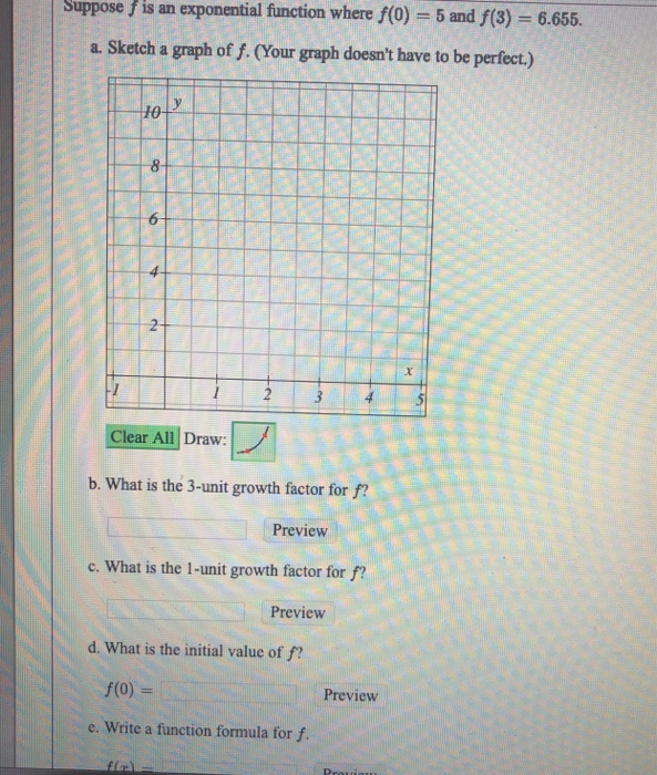 Solved suppose f is an exponential function where f(-1) = | Chegg.com