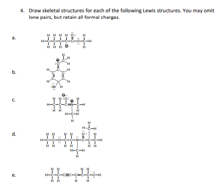 Solved 4. ﻿Draw skeletal structures for each of the | Chegg.com