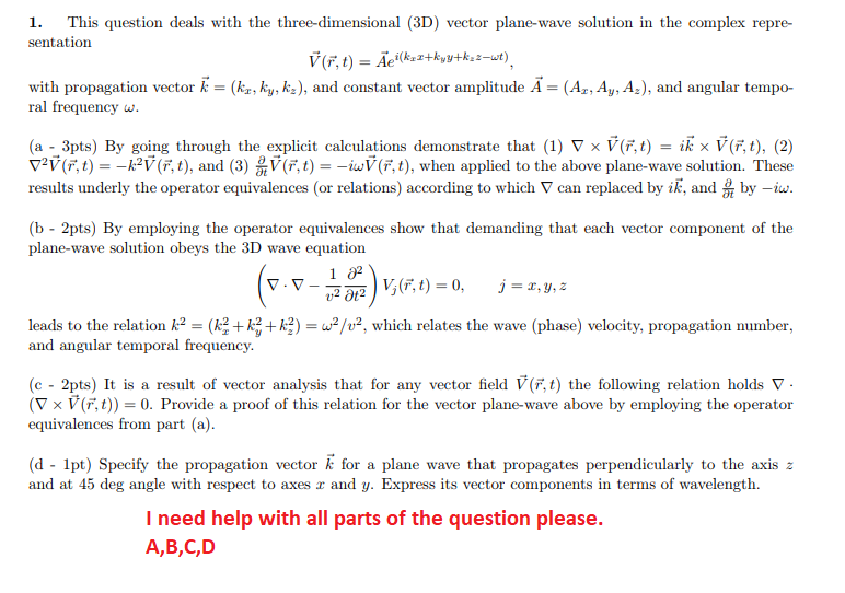 Solved This is a question about a complex representation of | Chegg.com