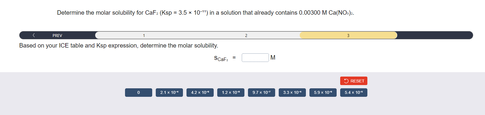 Solved Determine the molar solubility for CaF2 (Ksp = 3.5 * | Chegg.com