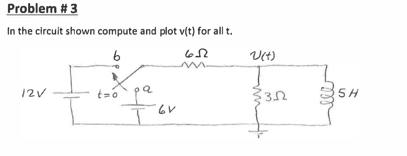 Solved Problem # 3In ﻿the circuit shown compute and plot | Chegg.com
