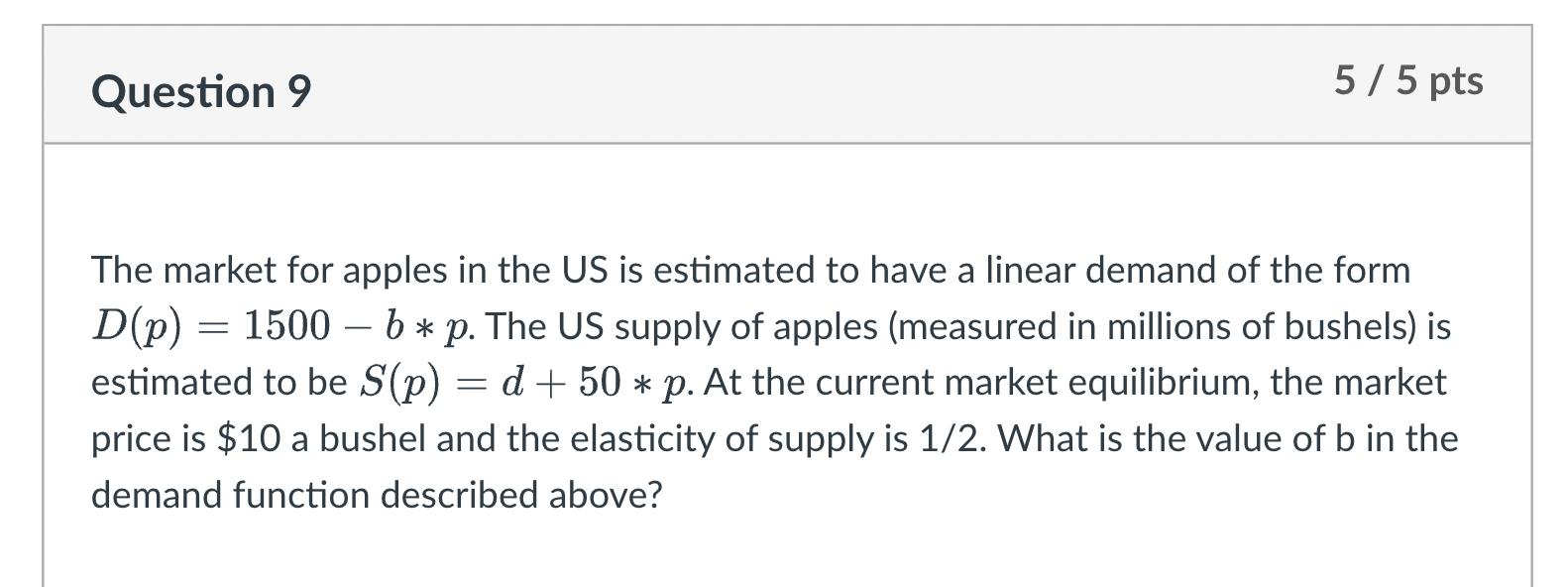 Solved The market for apples in the US is estimated to have | Chegg.com