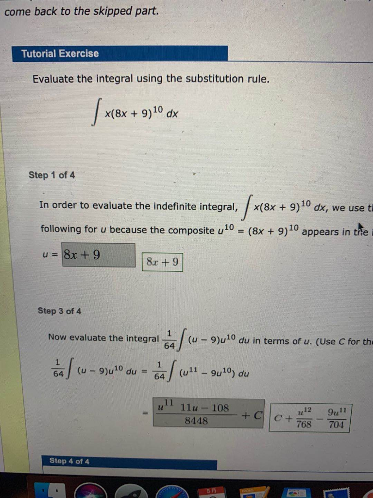 Solved come back to the skipped part. Tutorial Exercise | Chegg.com
