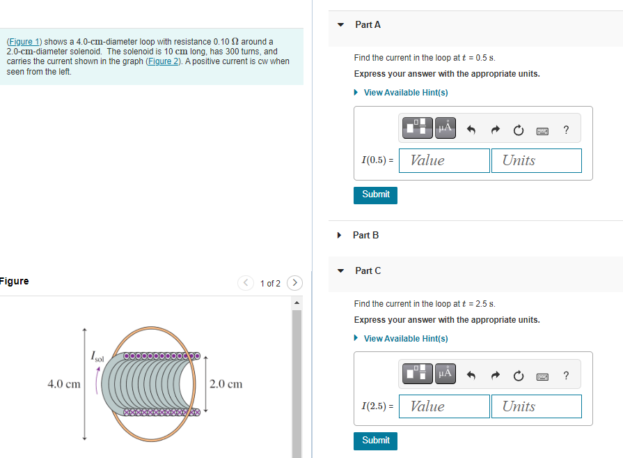 Solved Find the current in the loop at t=1.5 s. Express your | Chegg.com